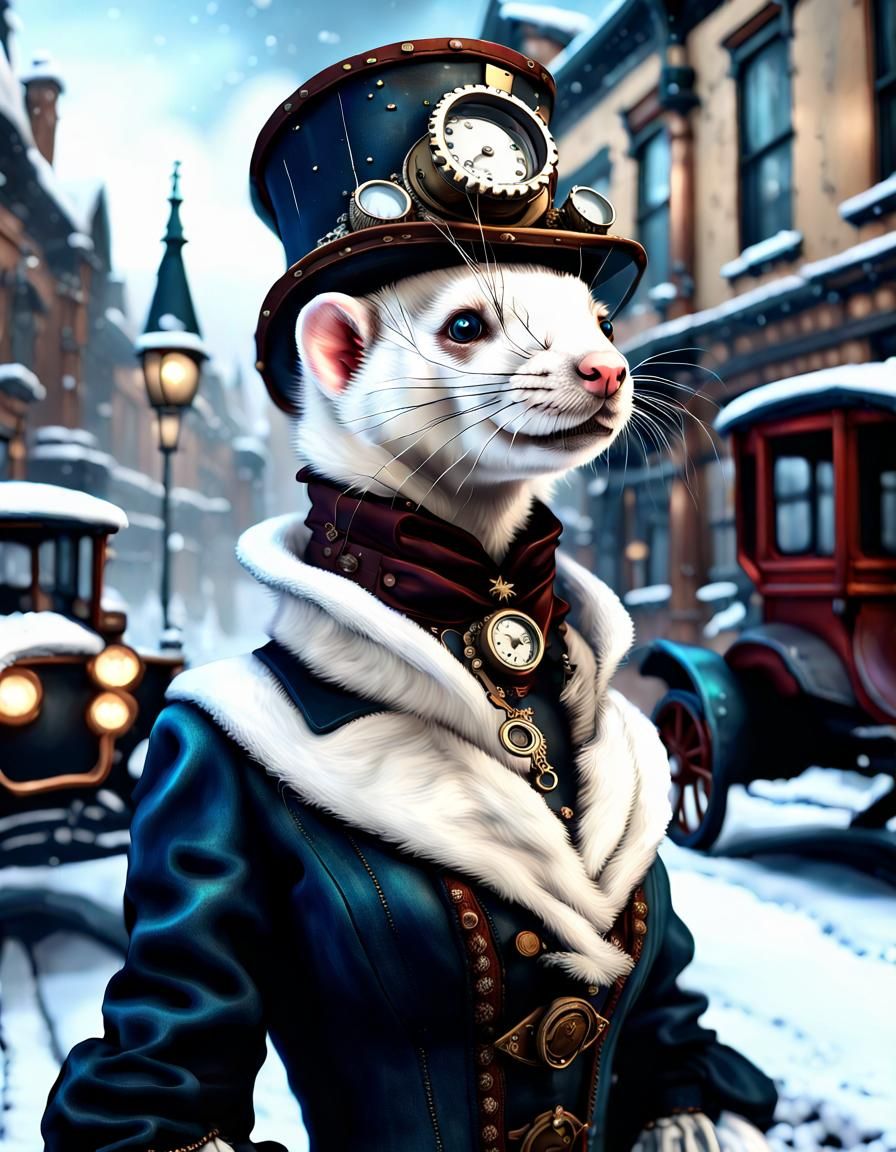 Lady Ferret 06 - AI Generated Artwork - NightCafe Creator