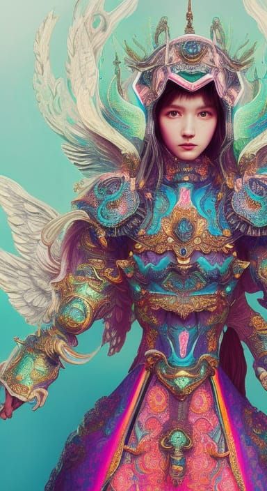 Angelic dragon knight - AI Generated Artwork - NightCafe Creator