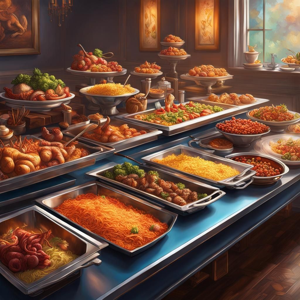 I have no favorite food so here is a buffet - AI Generated Artwork ...