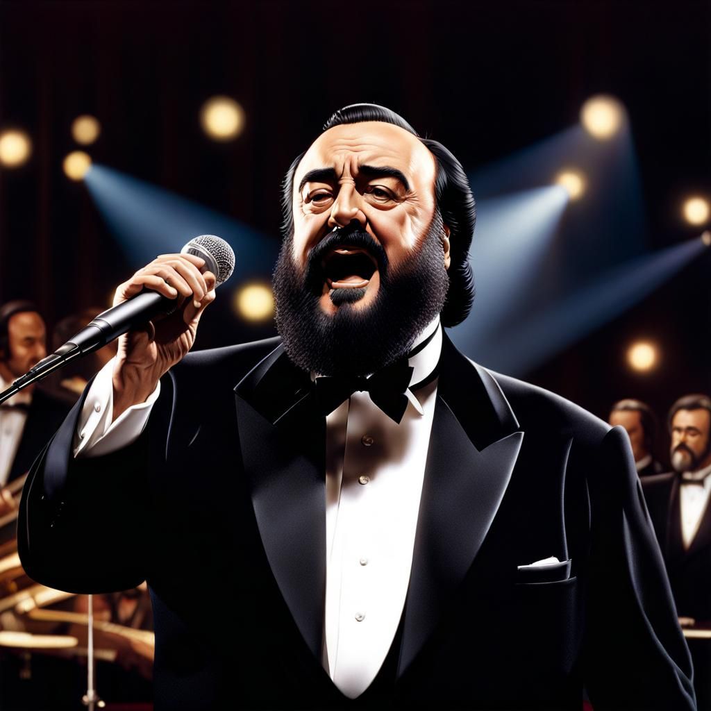 Opera singer Luciano Pavarotti - AI Generated Artwork - NightCafe Creator
