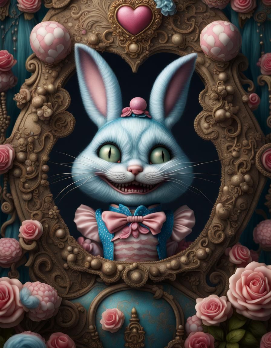 Cheshire Rabbit - AI Generated Artwork - NightCafe Creator