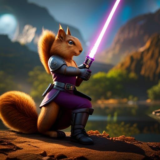 Jedi Squirrel Compilation 1b - AI Generated Artwork - NightCafe Creator