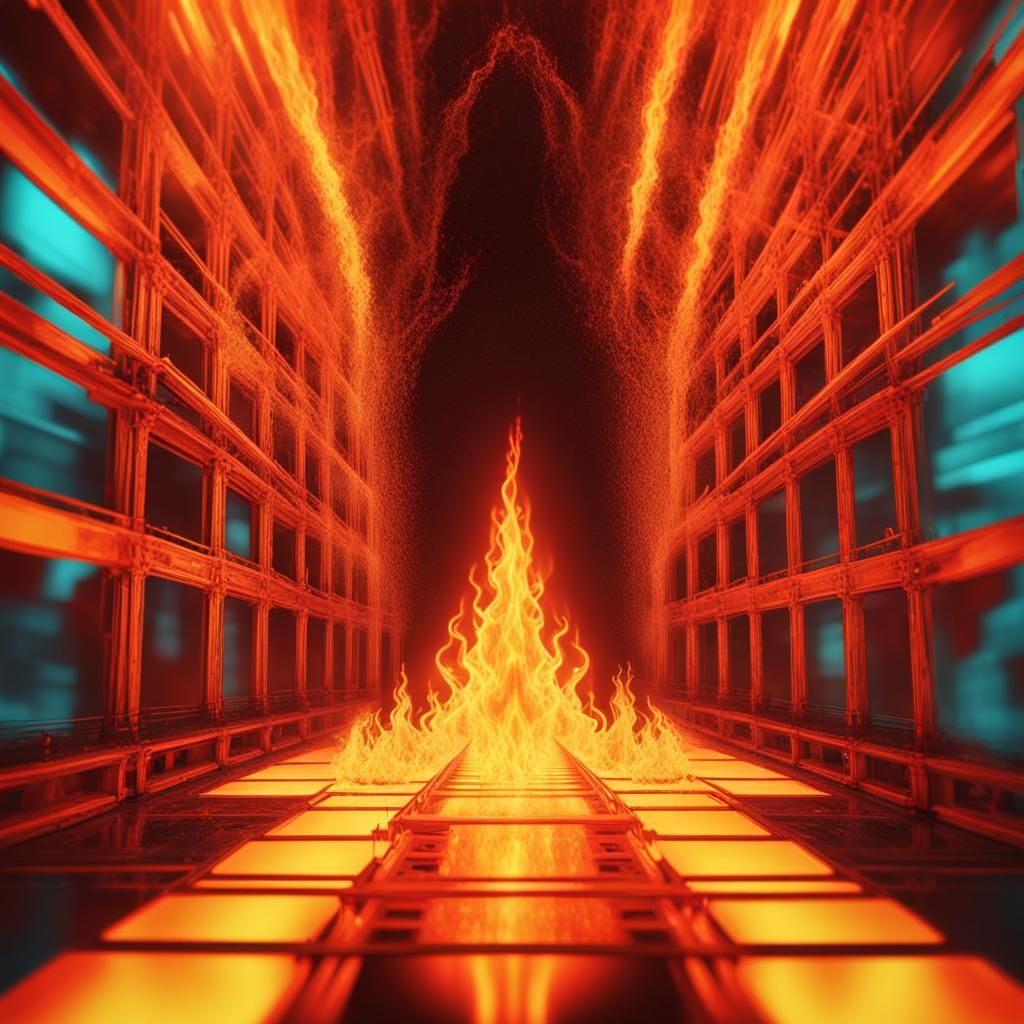 Flaming inferno 12 - AI Generated Artwork - NightCafe Creator