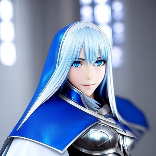 blue eyes knight - AI Generated Artwork - NightCafe Creator