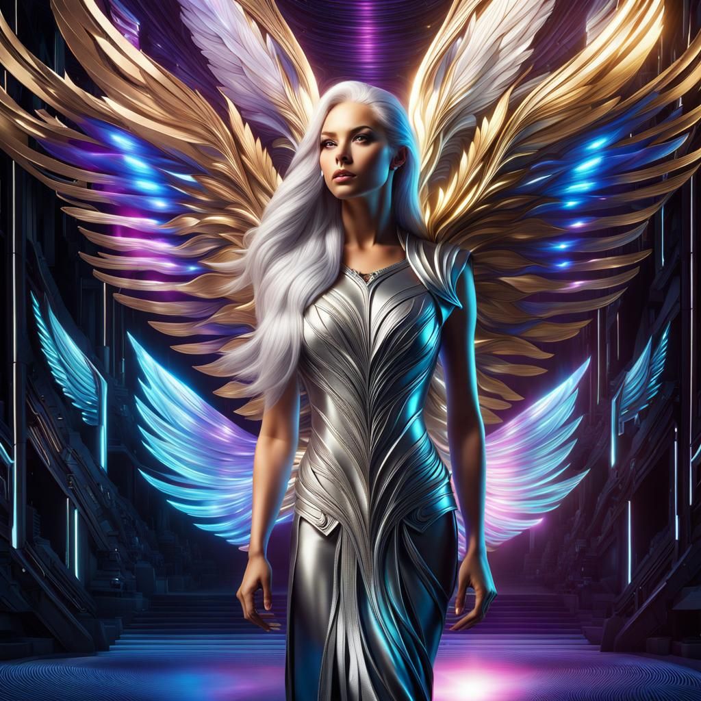 Cyber Angel - AI Generated Artwork - NightCafe Creator