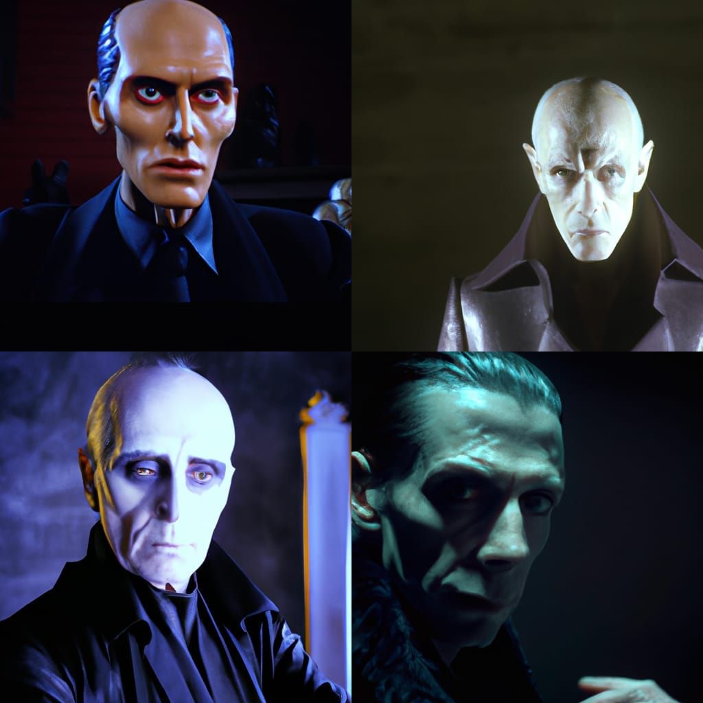 Portrait of the Vampire from Salem's lot movie in a future year 3000 ...