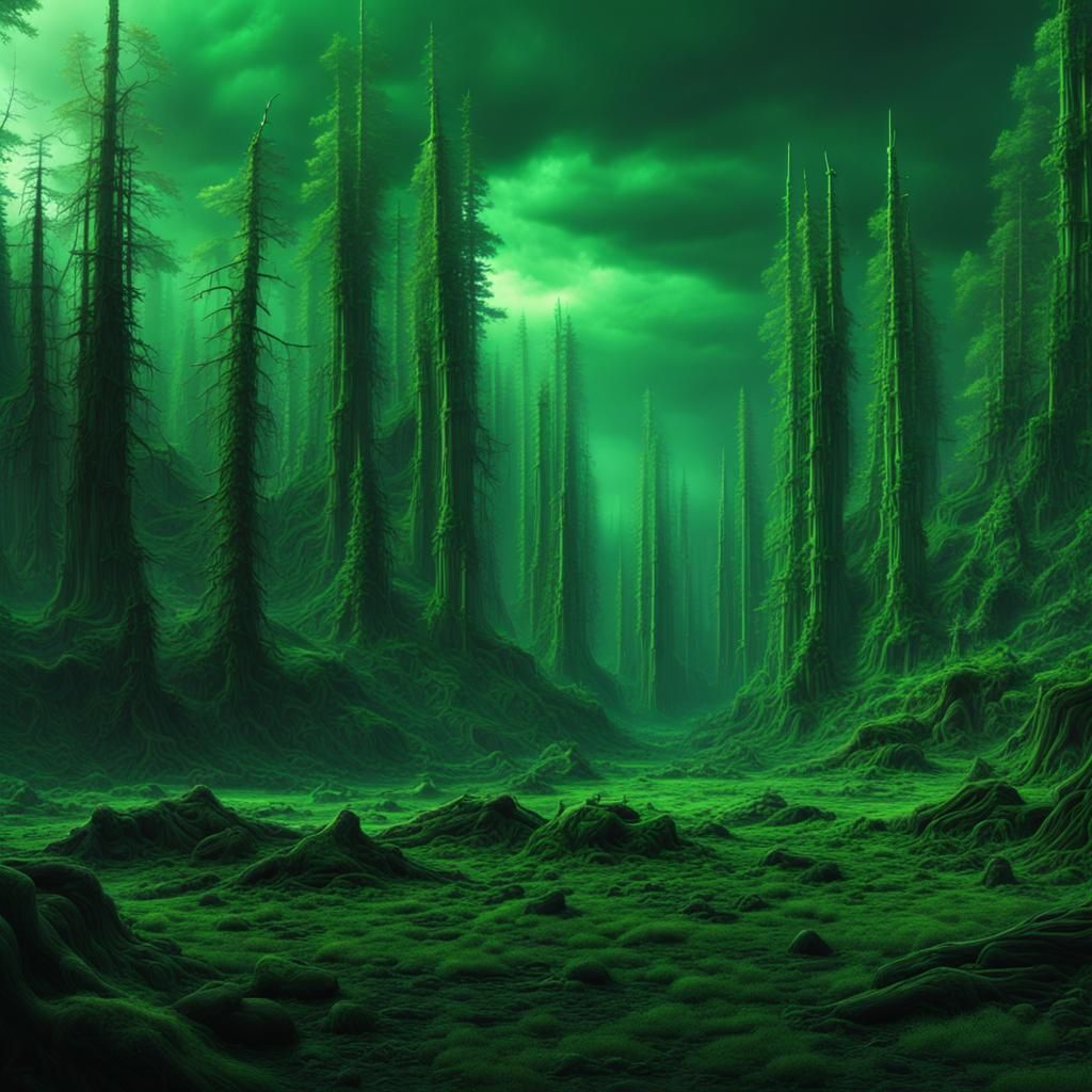 Nuclear forest - AI Generated Artwork - NightCafe Creator