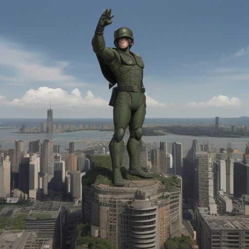 Godzilla Trump Dominates Panama City in Retro Comi... - AI Art