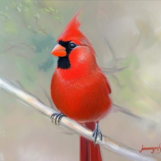 Red cardinal! - AI Generated Artwork - NightCafe Creator