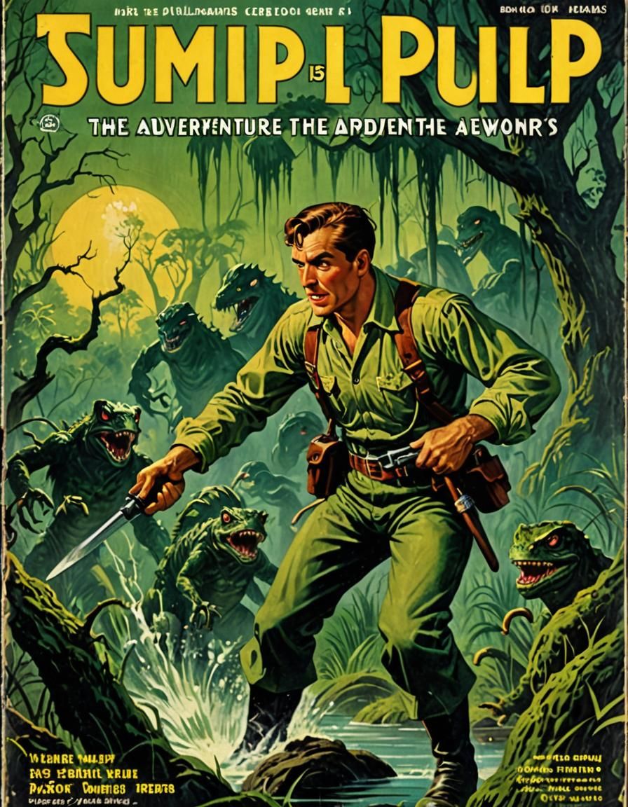 Pulp Swamp Cover #3 - AI Generated Artwork - NightCafe Creator