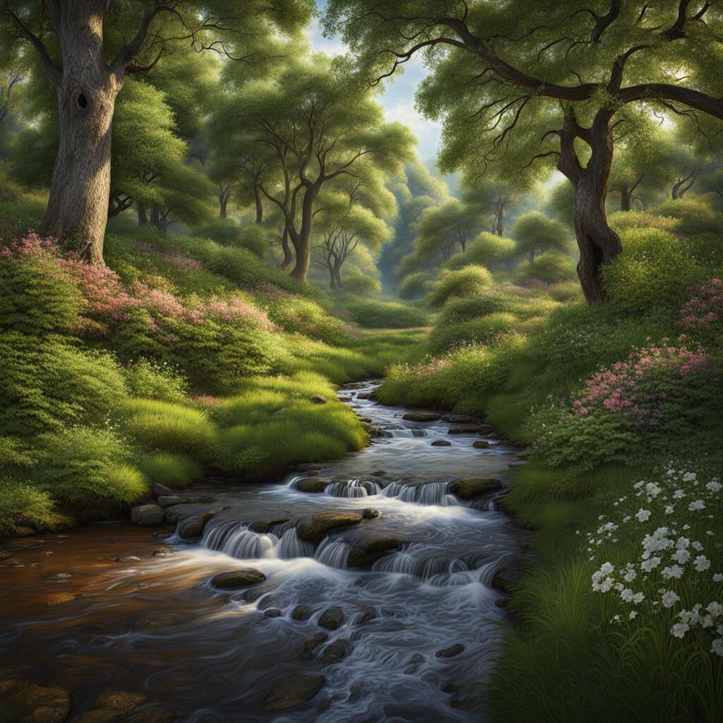 Serene scenery - AI Generated Artwork - NightCafe Creator