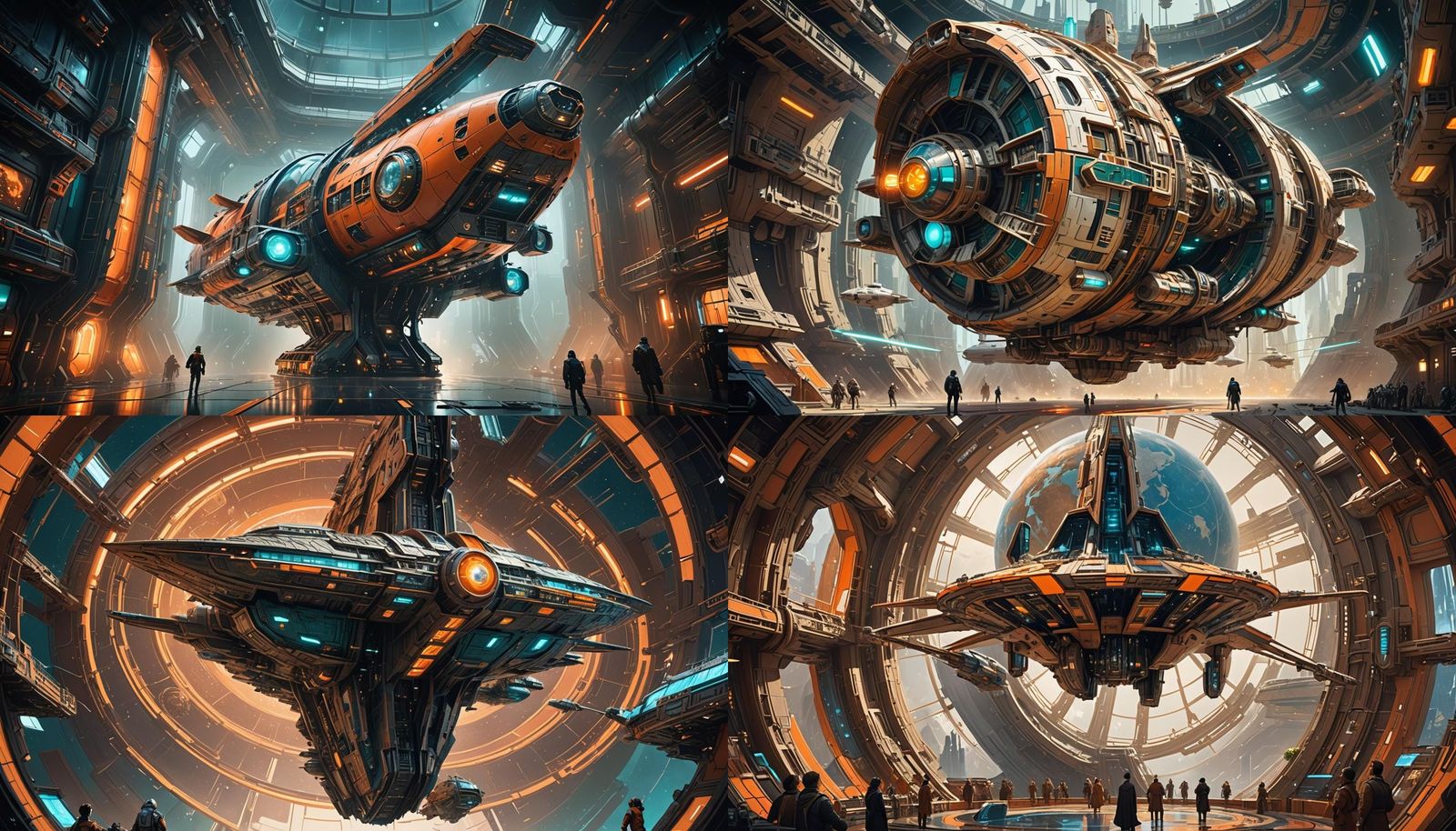 A Jedi Praxeum ship, the Discovery, orbiting the p... - AI Art