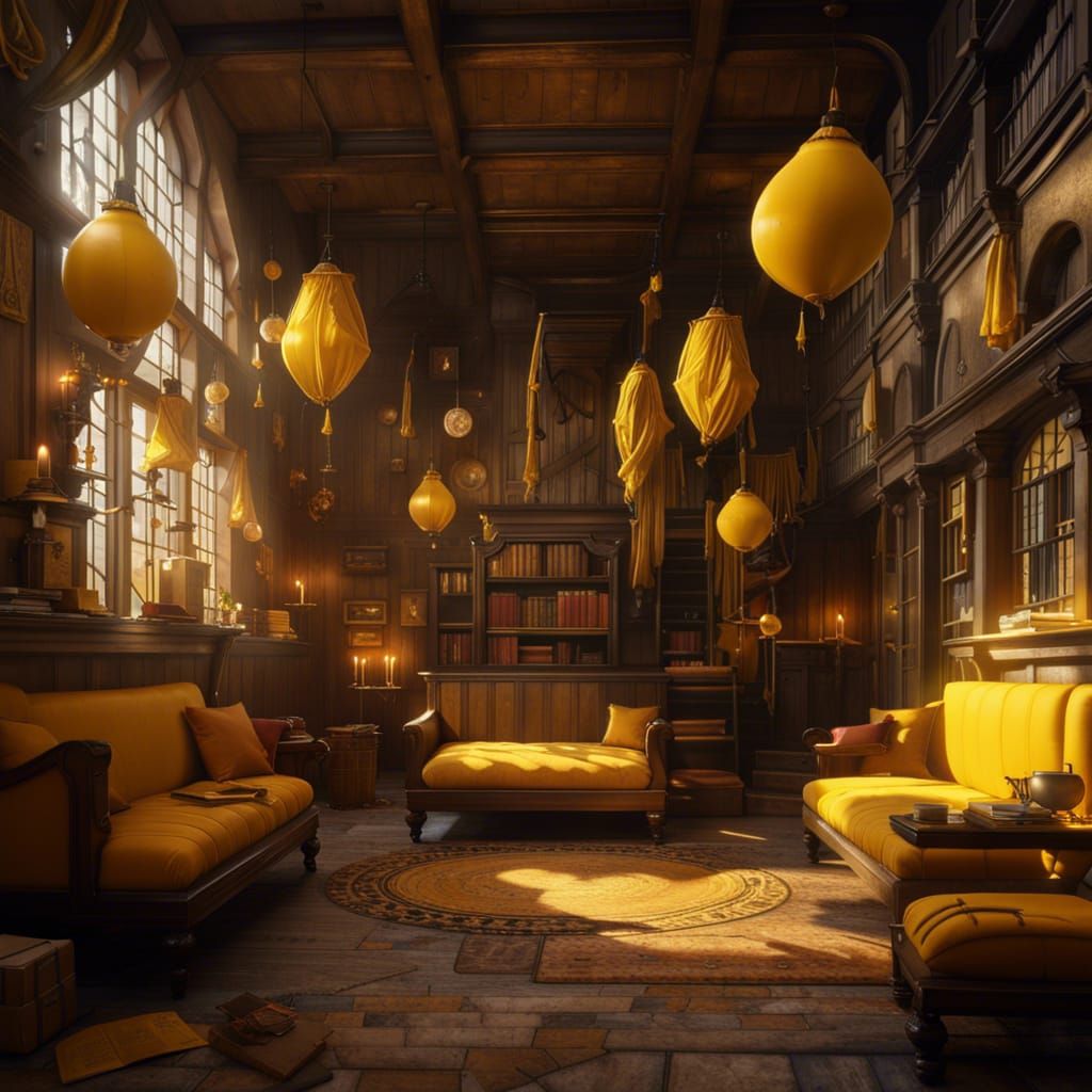 wizarding school dormitory yellow - AI Generated Artwork - NightCafe ...