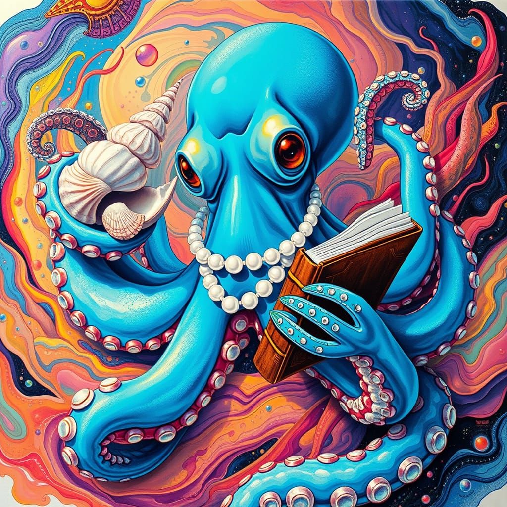 The Multitasking Octopus - Surreal Octopus Juggles Shells a...