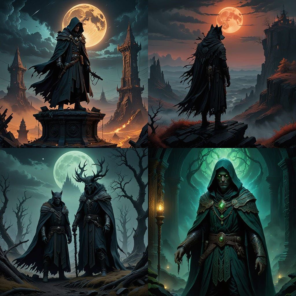 Dark Fantasy Warlock Prophet in Mysterious Animal ... - AI Art