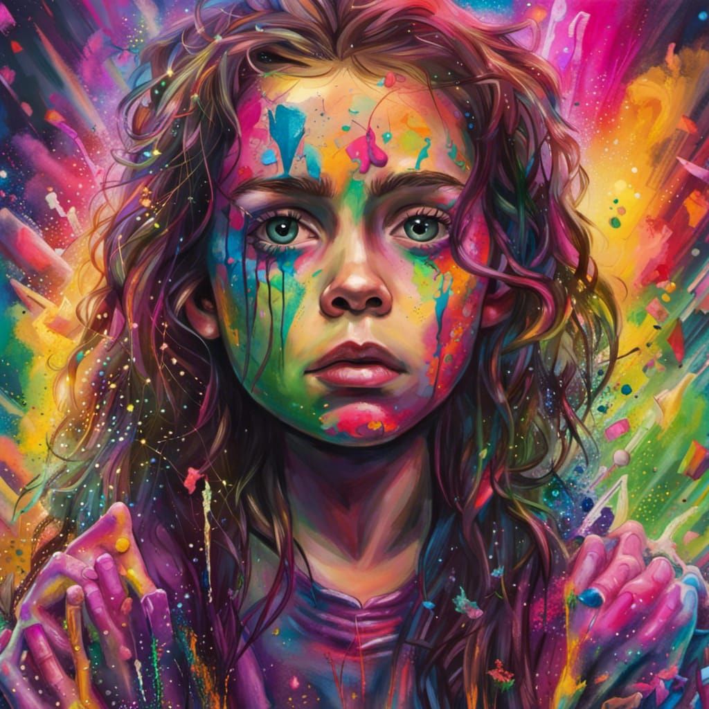 A Splash of Color - AI Generated Artwork - NightCafe Creator