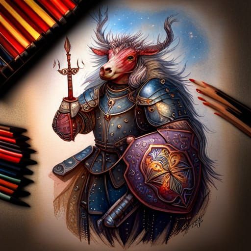 Bull knight - AI Generated Artwork - NightCafe Creator