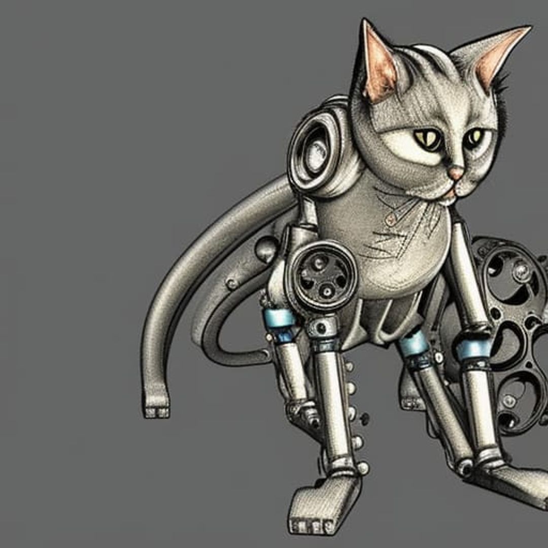 biomechanical cat - AI Generated Artwork - NightCafe Creator