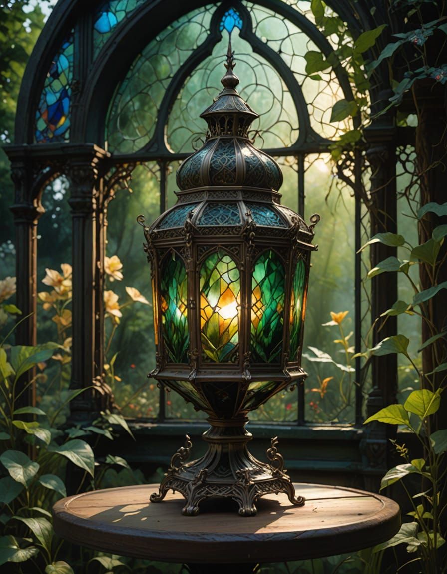 Elven stained glass lantern - Elven stained glass lantern