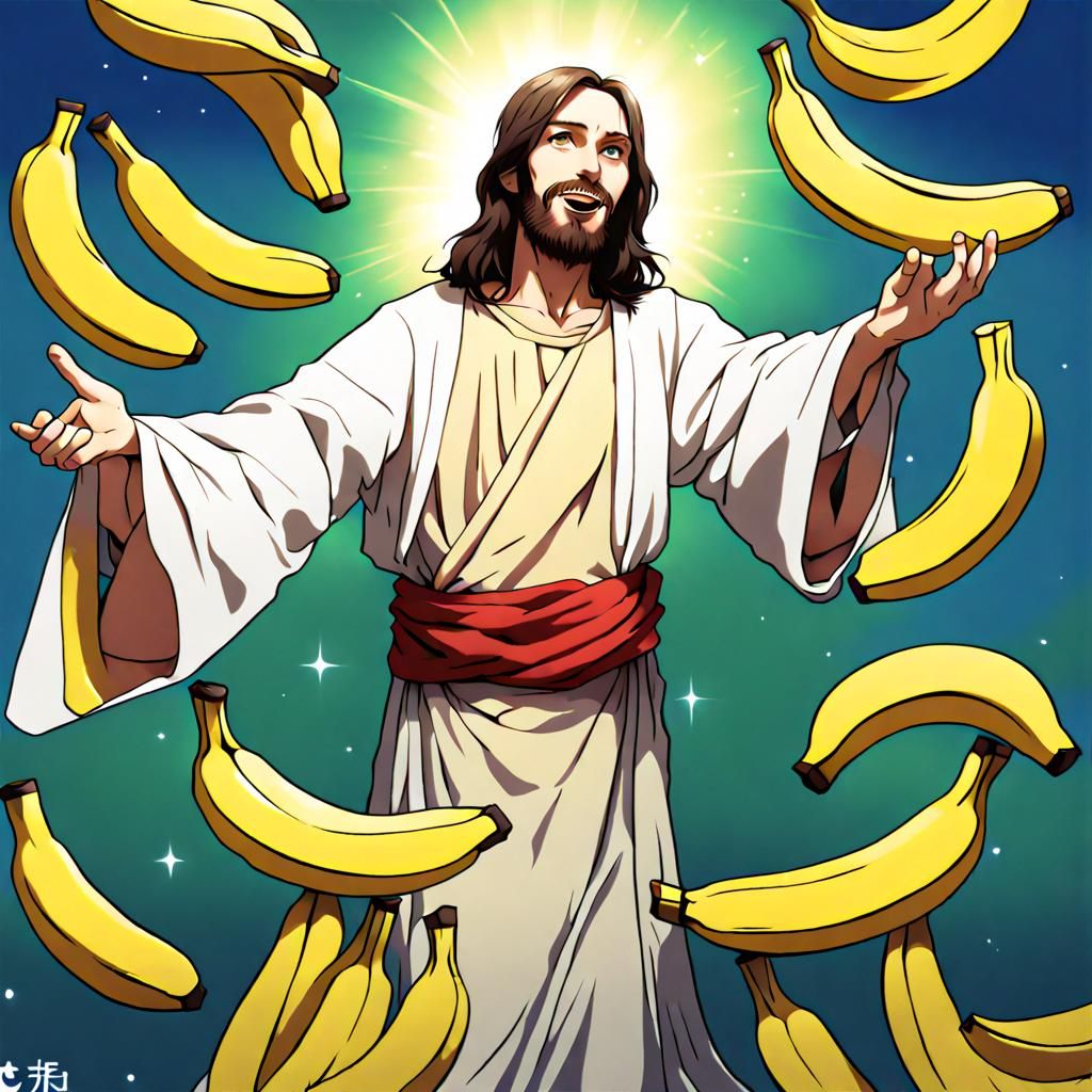 Jesus Christ Then Anime: Banana Showers - AI Generated Artwork ...
