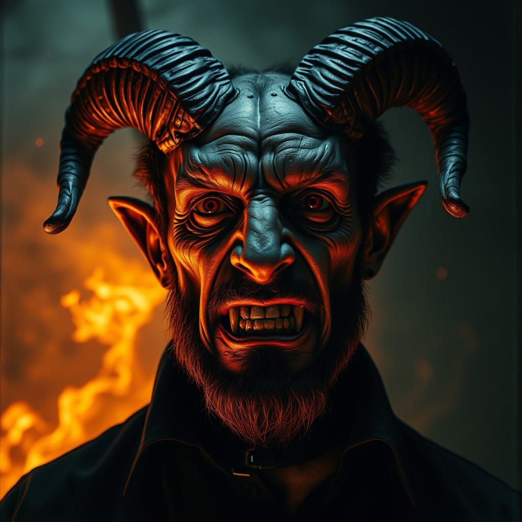 An oil and ink hyperrealistic, hyper-detailed Picture captures a ...