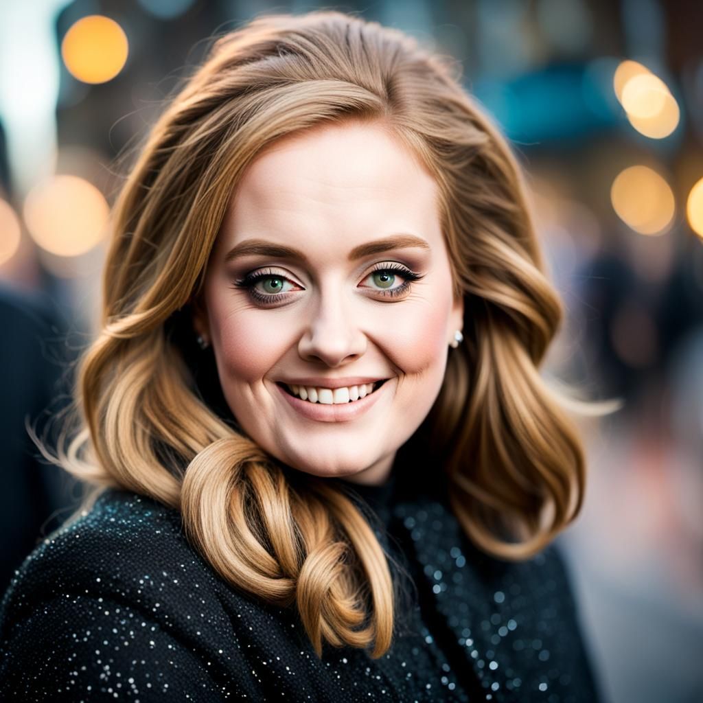 Adele smiling - AI Generated Artwork - NightCafe Creator