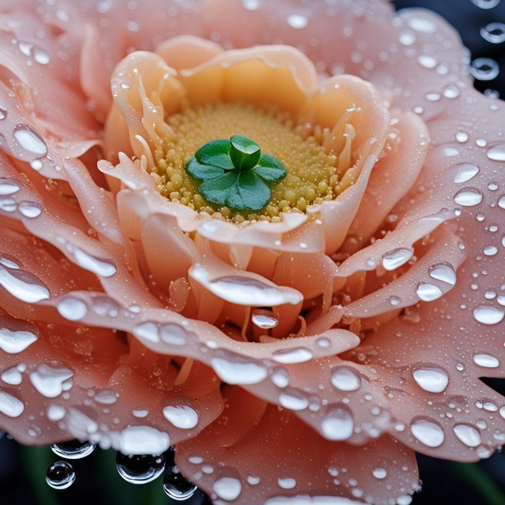 Water dripping flower! - AI Generated Artwork - NightCafe Creator