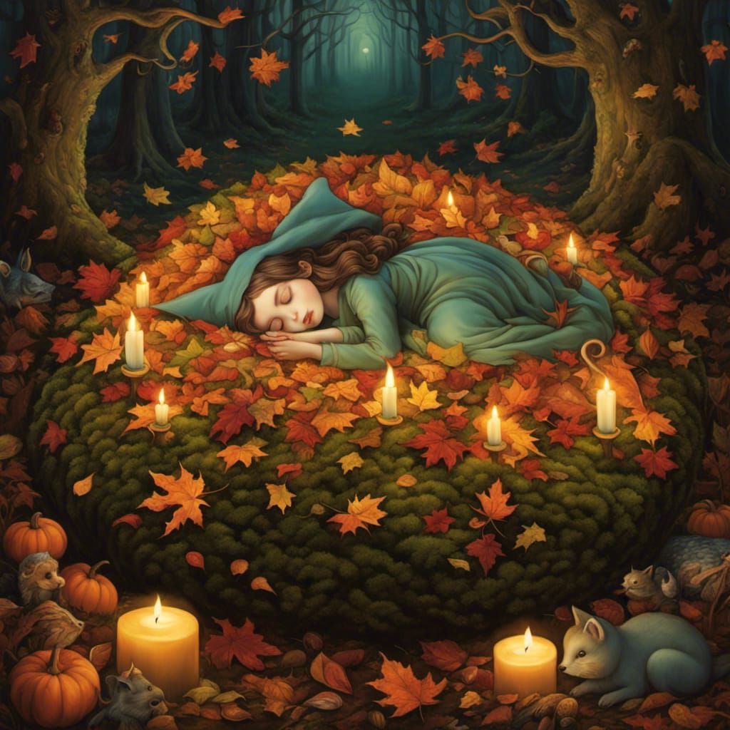 Autumn's Slumber - AI Generated Artwork - NightCafe Creator