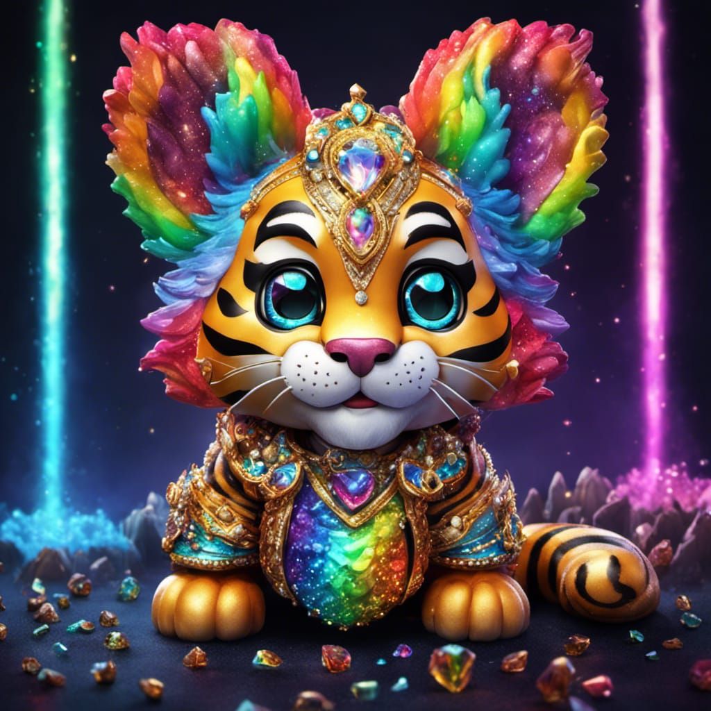 Chibi Sparkle Tiger 1 - AI Generated Artwork - NightCafe Creator