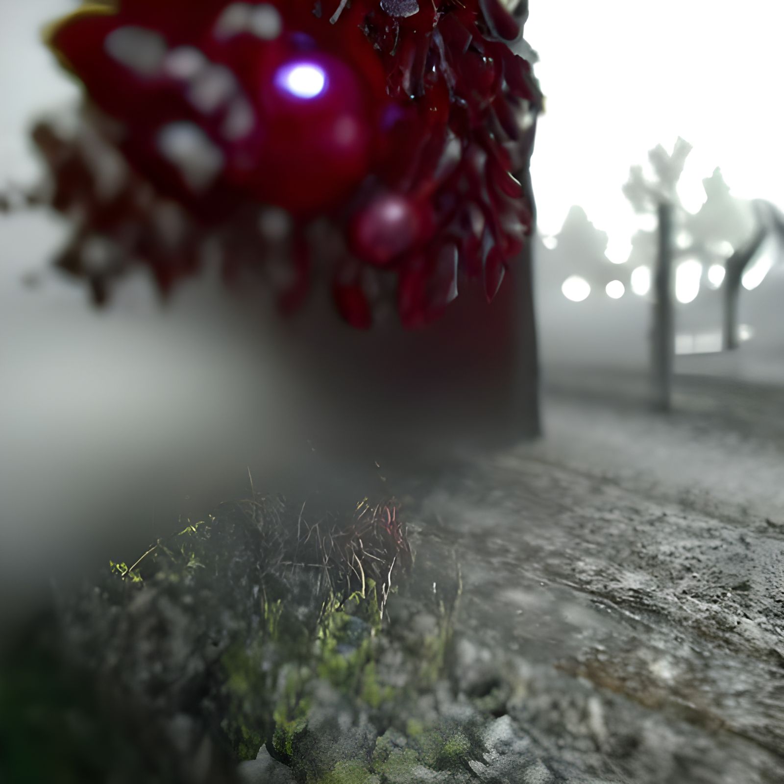 Wounded earth - Menacing Entity Concealed in Red Fog