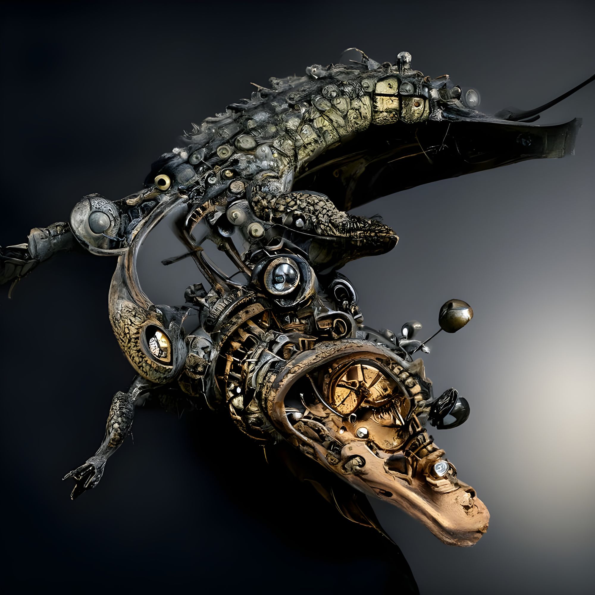 Clockwork Crocodile : r/aiArt