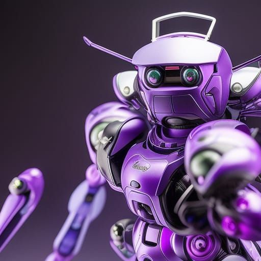 Purple Bot 2 - AI Generated Artwork - NightCafe Creator