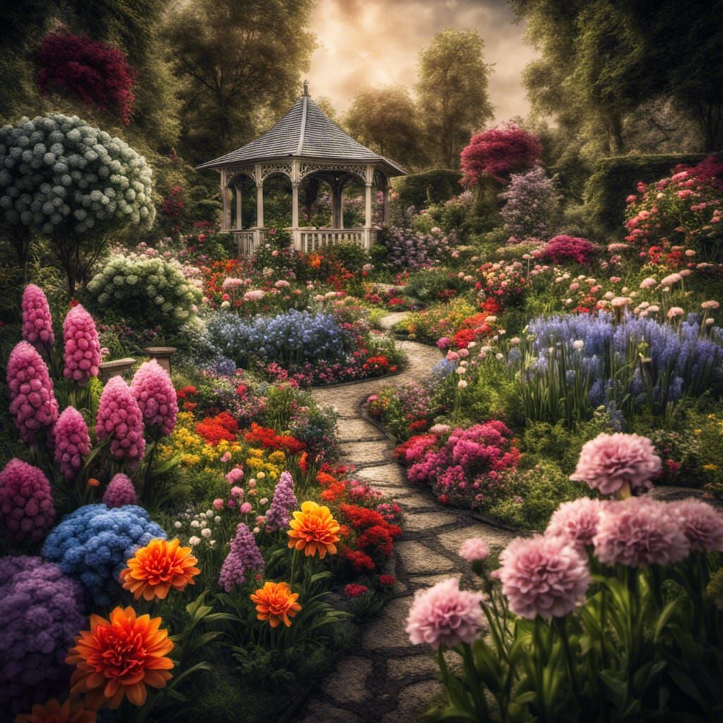 Flower Garden - AI Generated Artwork - NightCafe Creator