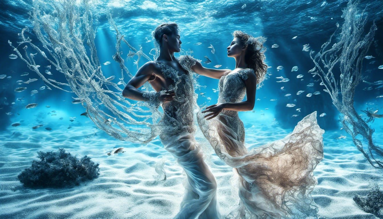 Dance in thé Under See Ocean intricate details, HDR, beautifully shot ...