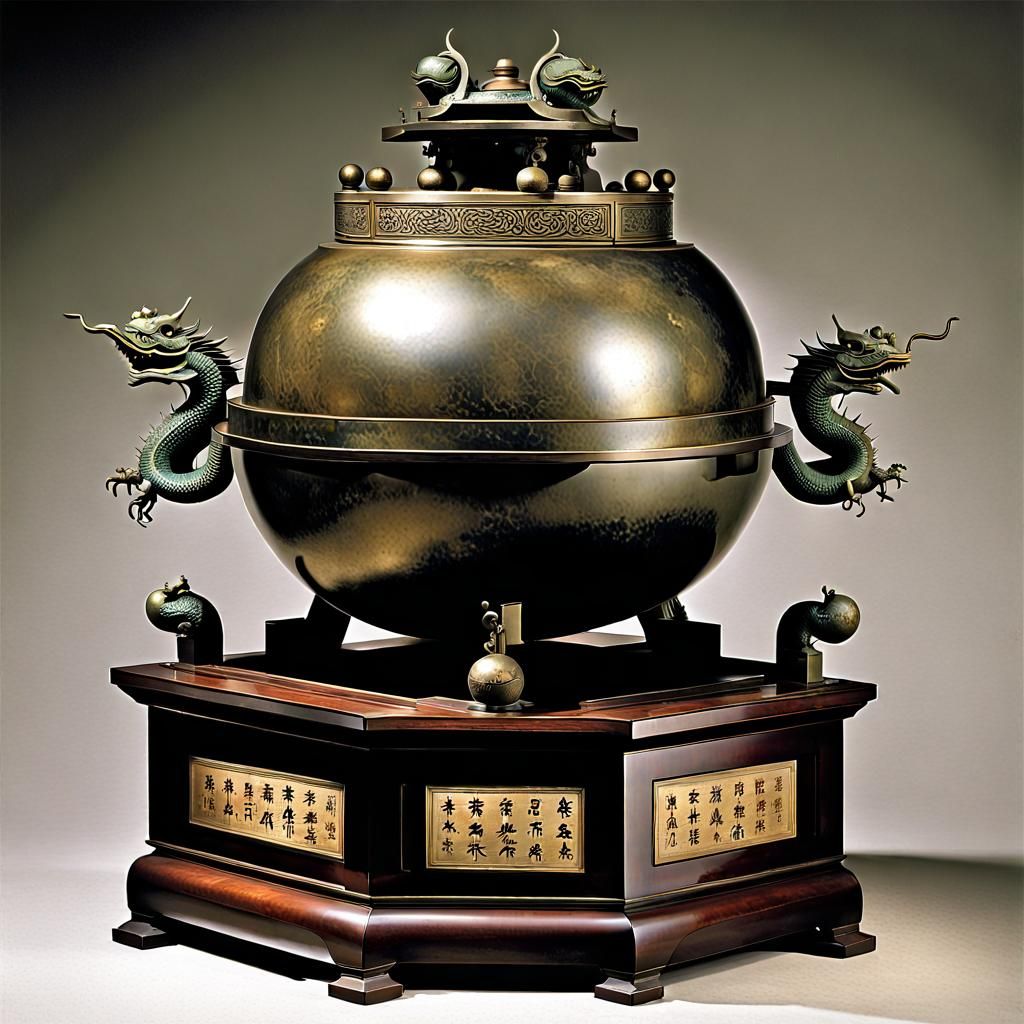 "Antique technology: Zhang Heng seismoscope. - AI Generated Artwork ...