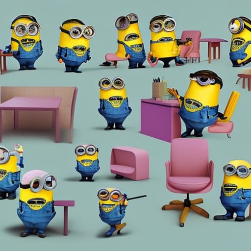 Funny Minions - AI Generated Artwork - NightCafe Creator