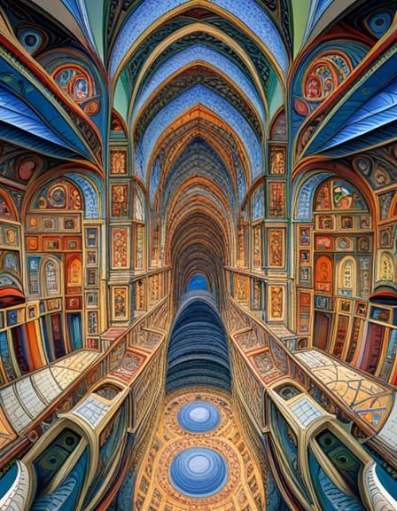 Surreal architectural study for 4 dimensional buildings a Pantheon ...