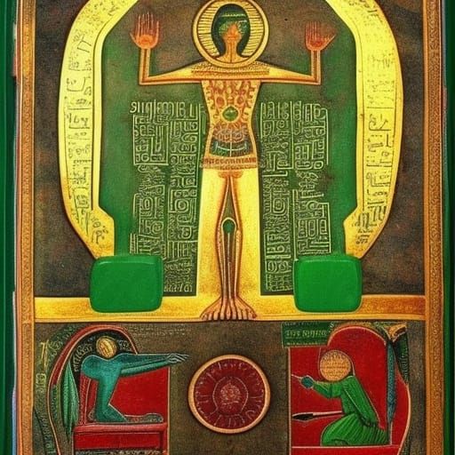 The Emerald Tablet of Thoth - AI Generated Artwork - NightCafe Creator