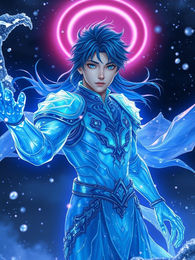 Majestic Ice Spirit in 3D Anime Style