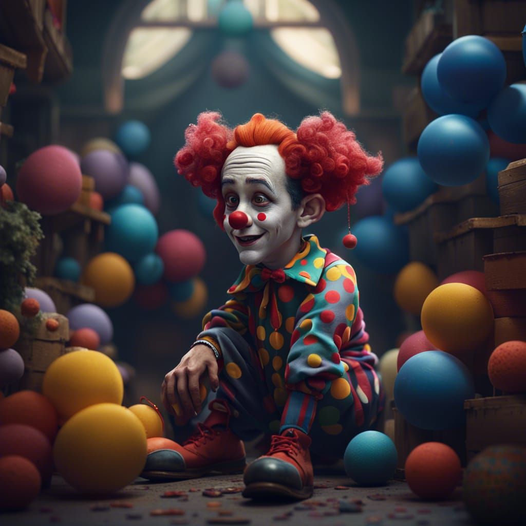 ross Pero with huge ears wearing a polka dot shirt and big clown shoes ...