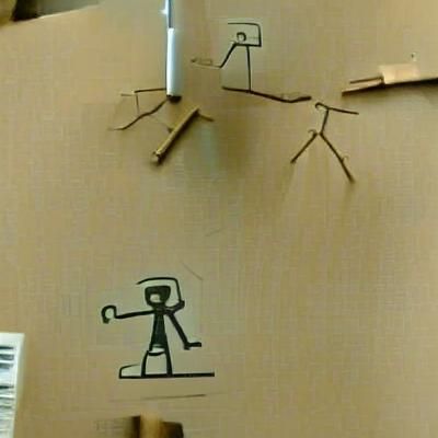 A stick man doing the robot - AI Generated Artwork - NightCafe Creator