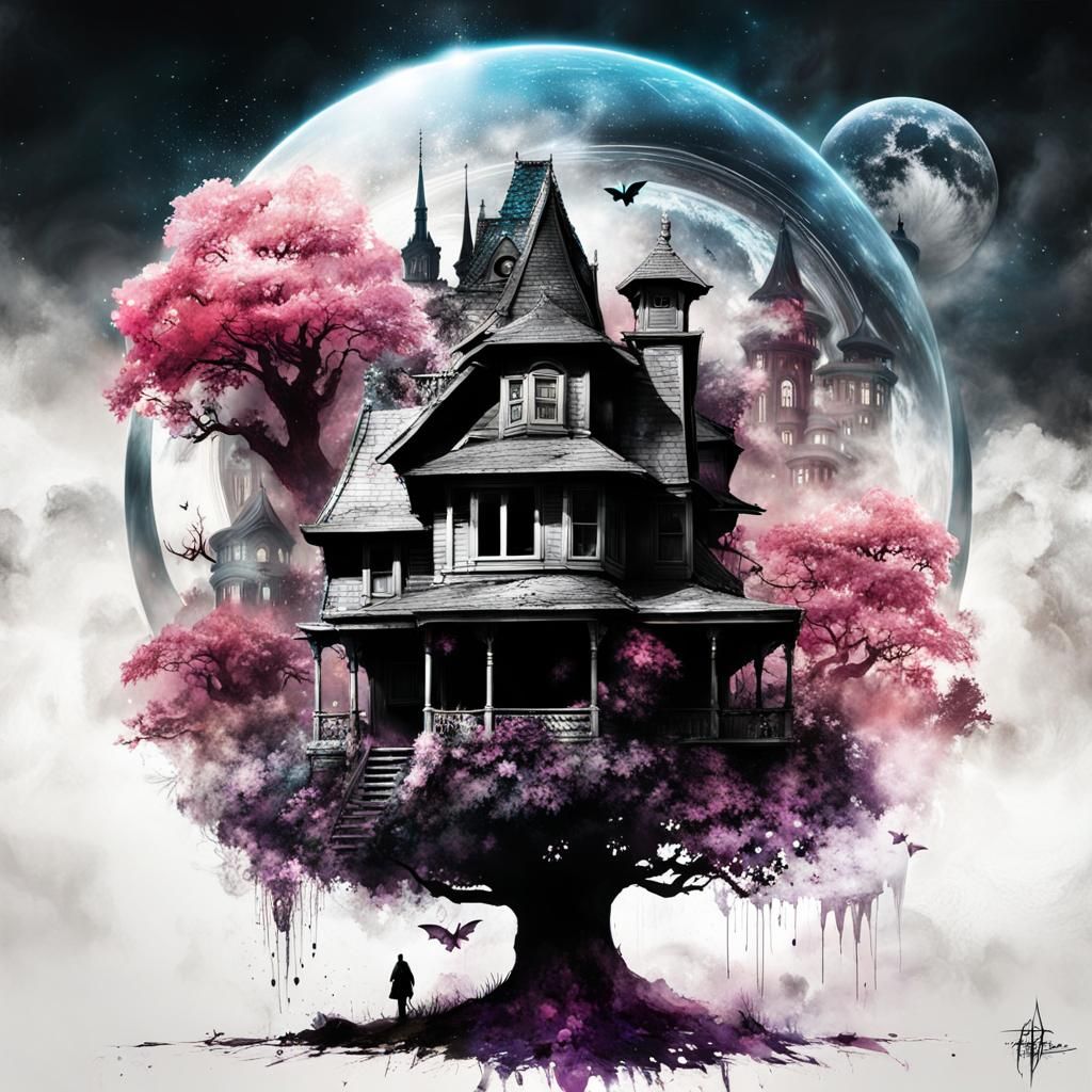 Darth Vader Victorian Fantasycore Treehouse - AI Generated Artwork ...