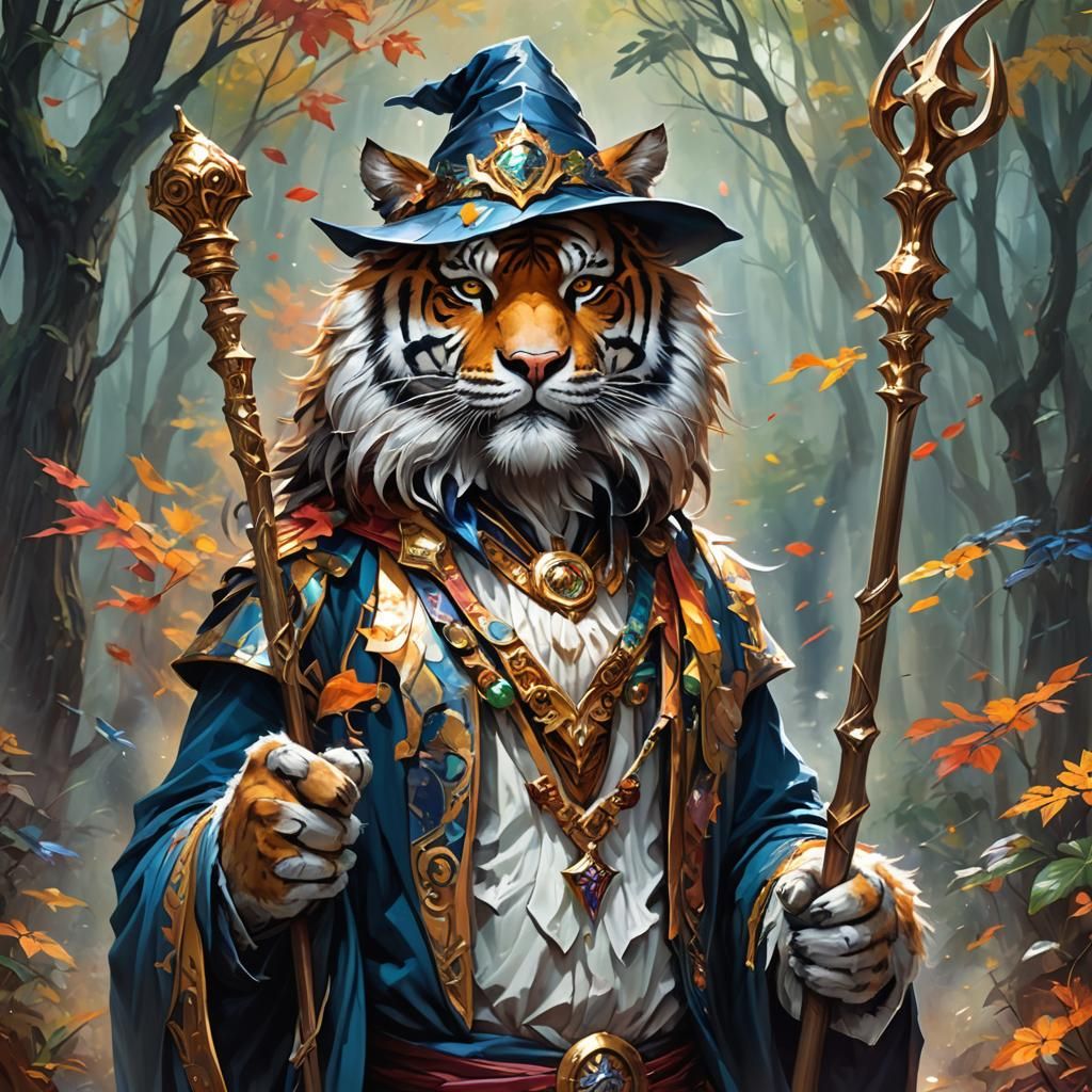 A wizard Tiger : r/nightcafe