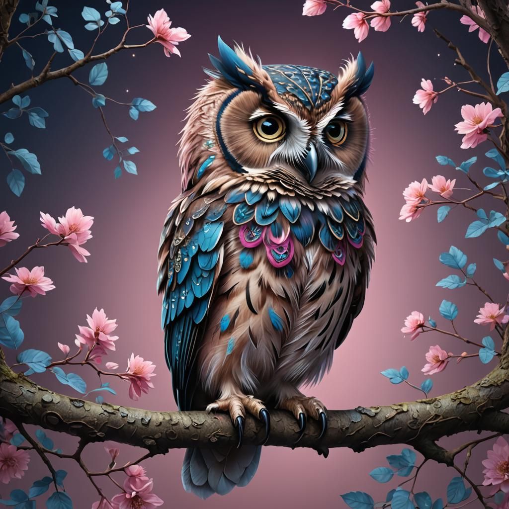Owl beauty - AI Generated Artwork - NightCafe Creator