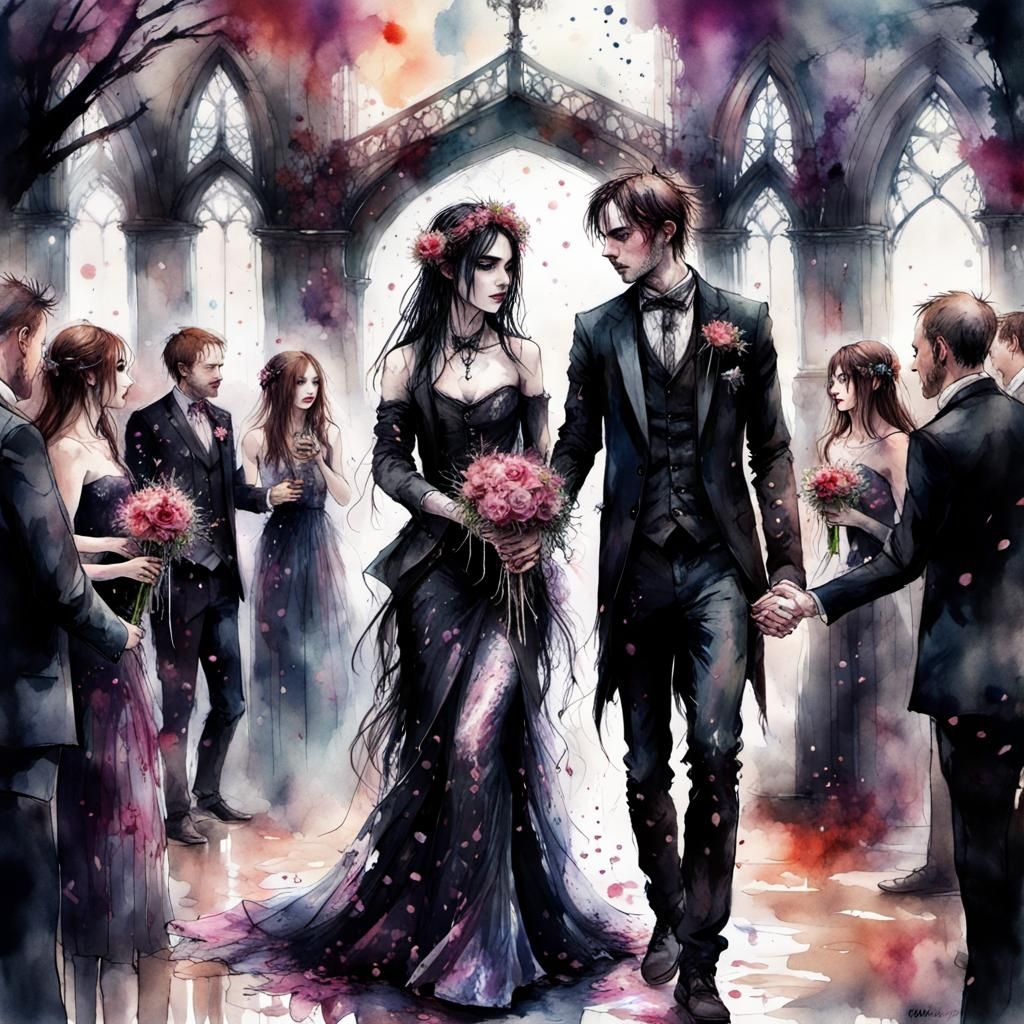 Gothic wedding - AI Generated Artwork - NightCafe Creator