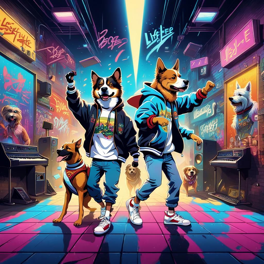 Who let The Dogs Out - AI Generated Artwork - NightCafe Creator