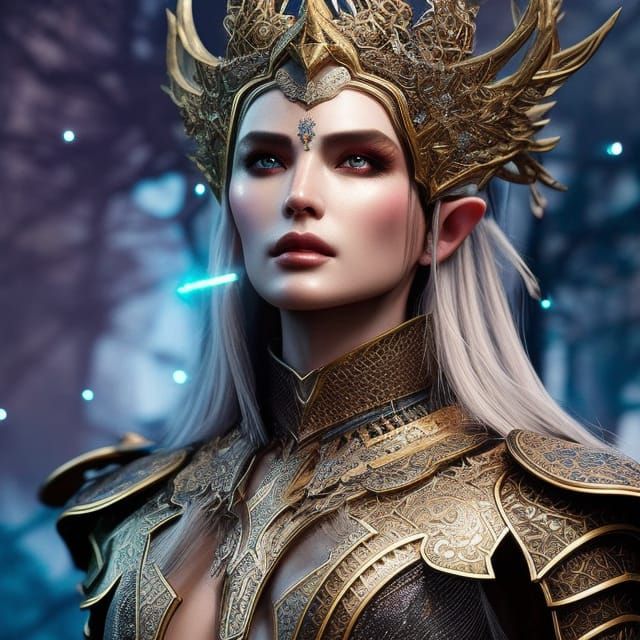 Elven Queen Dirael - AI Generated Artwork - NightCafe Creator