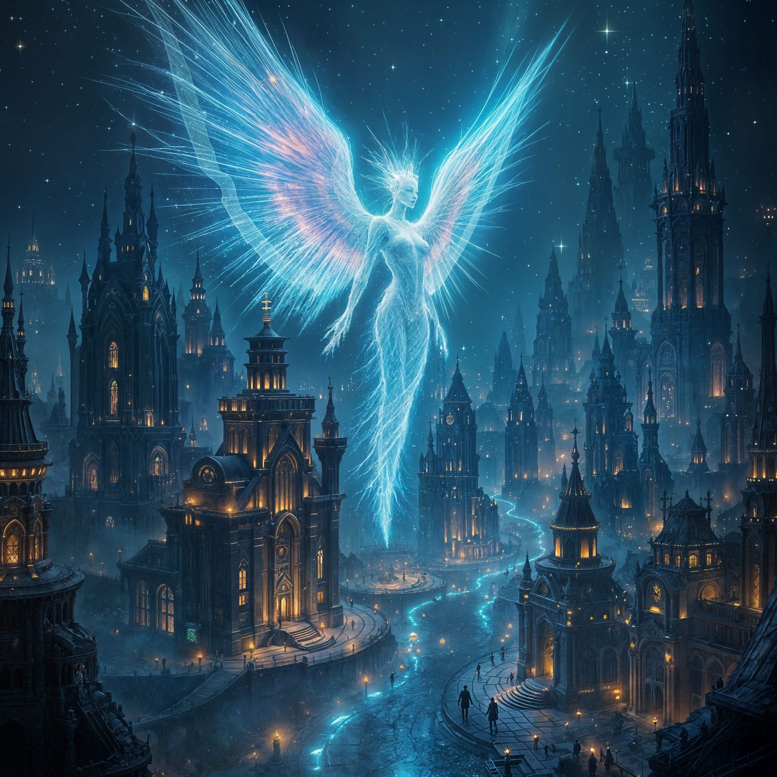 Echoes in the Abyss: Imagine a dreamlike realm where the fabric of time ...