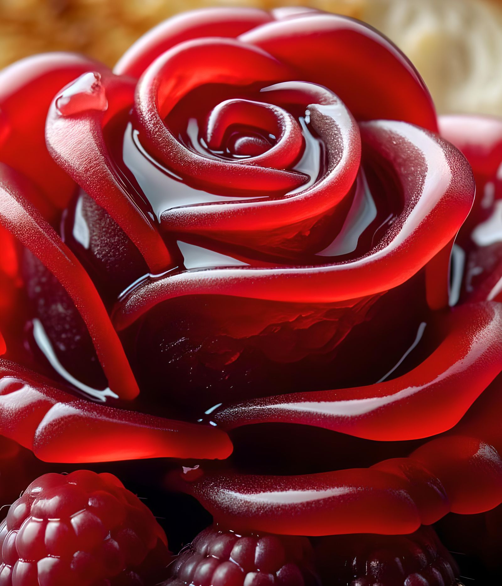 Raspberry Jelly Rose - AI Generated Artwork - NightCafe Creator