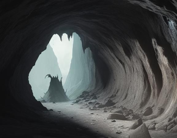 Dank and scary cave entrance - AI Generated Artwork - NightCafe Creator